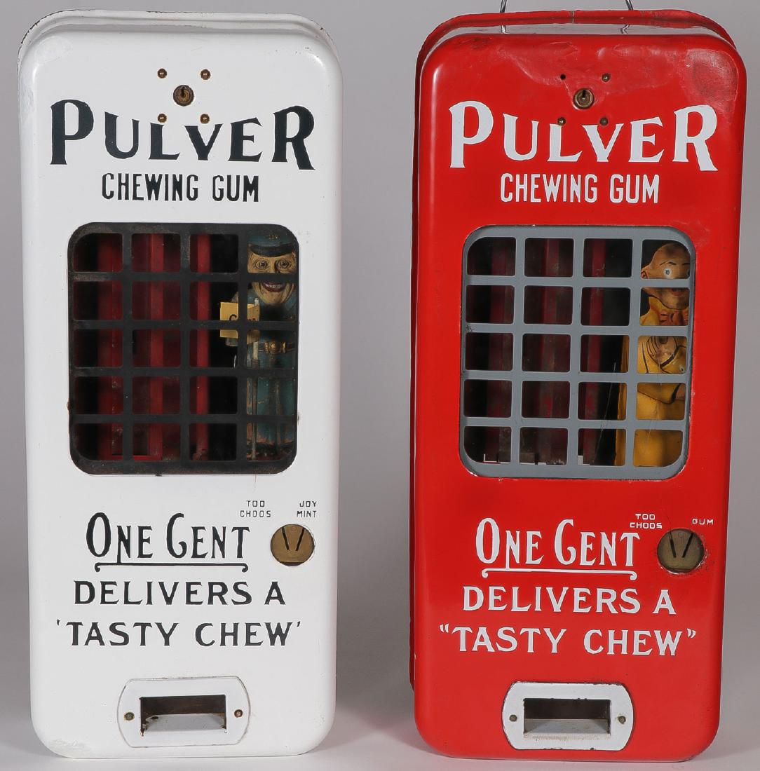 PAIR OF PULVER CHEWING GUM MACHINES