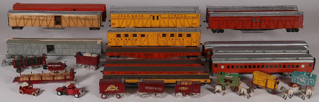 COLE BROS. CIRCUS THEMED MODEL TRAIN CARS