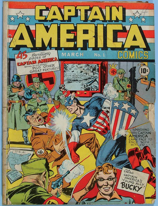 1157: CAPTAIN AMERICA COMIC BOOK #1, 1940. First appear