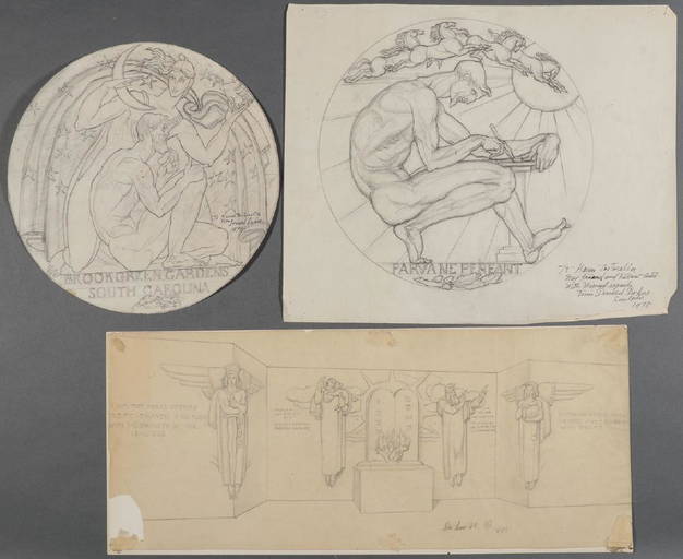 Three Preparatory Drawings Donald De Lue