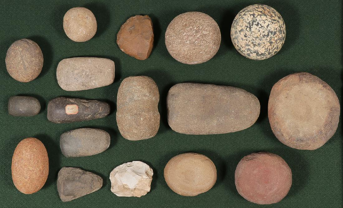 A GROUP OF STONE TOOLS
