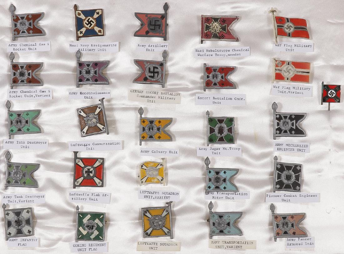 25 GERMAN WWII REGIMENTAL STANDARDS