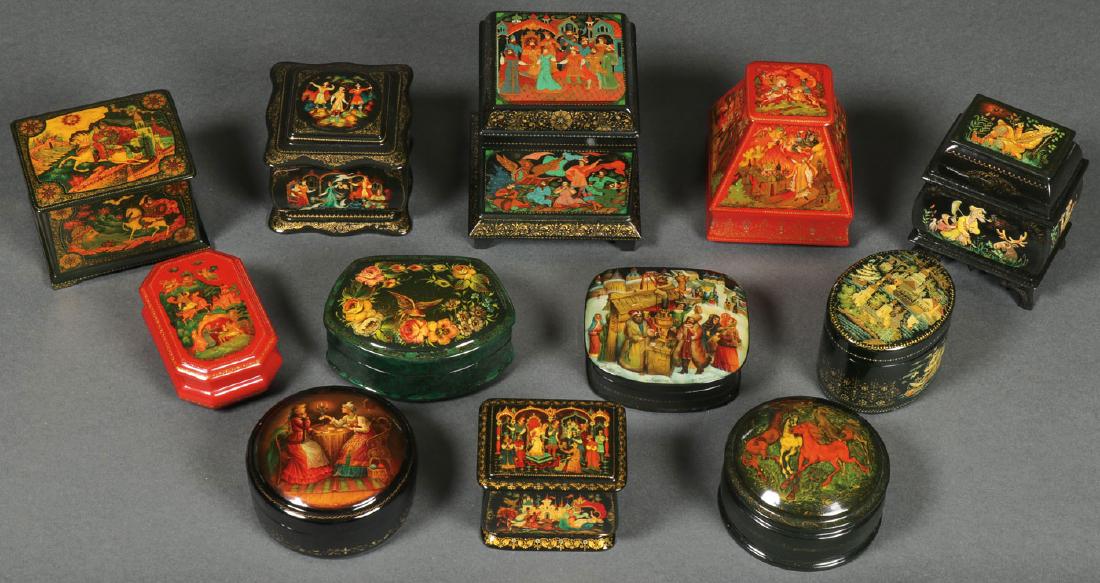 A GROUP OF 12 FINE RUSSIAN LACQUER BOXES - Jul 30, 2019 | Jackson's ...