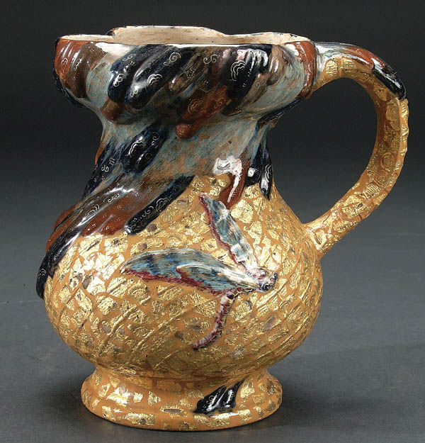 746: A VERY FINE EMILE GALLE ART POTTERY JUG late 19th