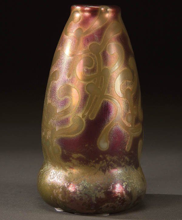 519: A GOOD WELLER SICARDO POTTERY VASE; circa 1900