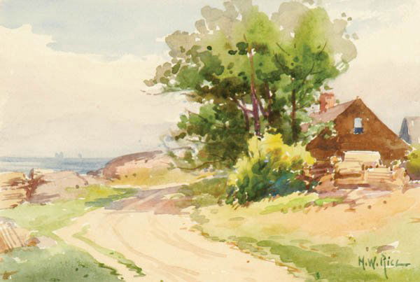 819: HENRY WEBSTER RICE (American 1853-1934) Summer Lan