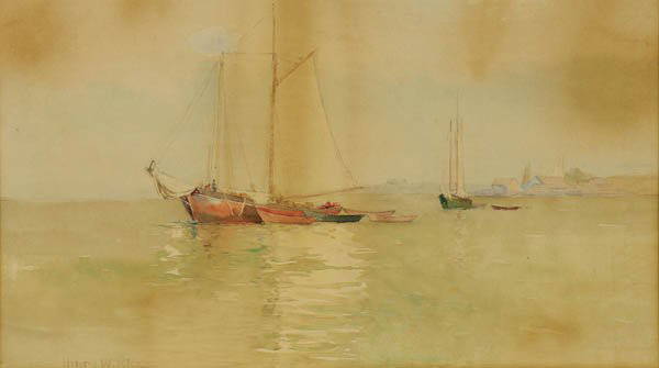 Henry Webster Rice (amer.1853 1934) Sailboats Off