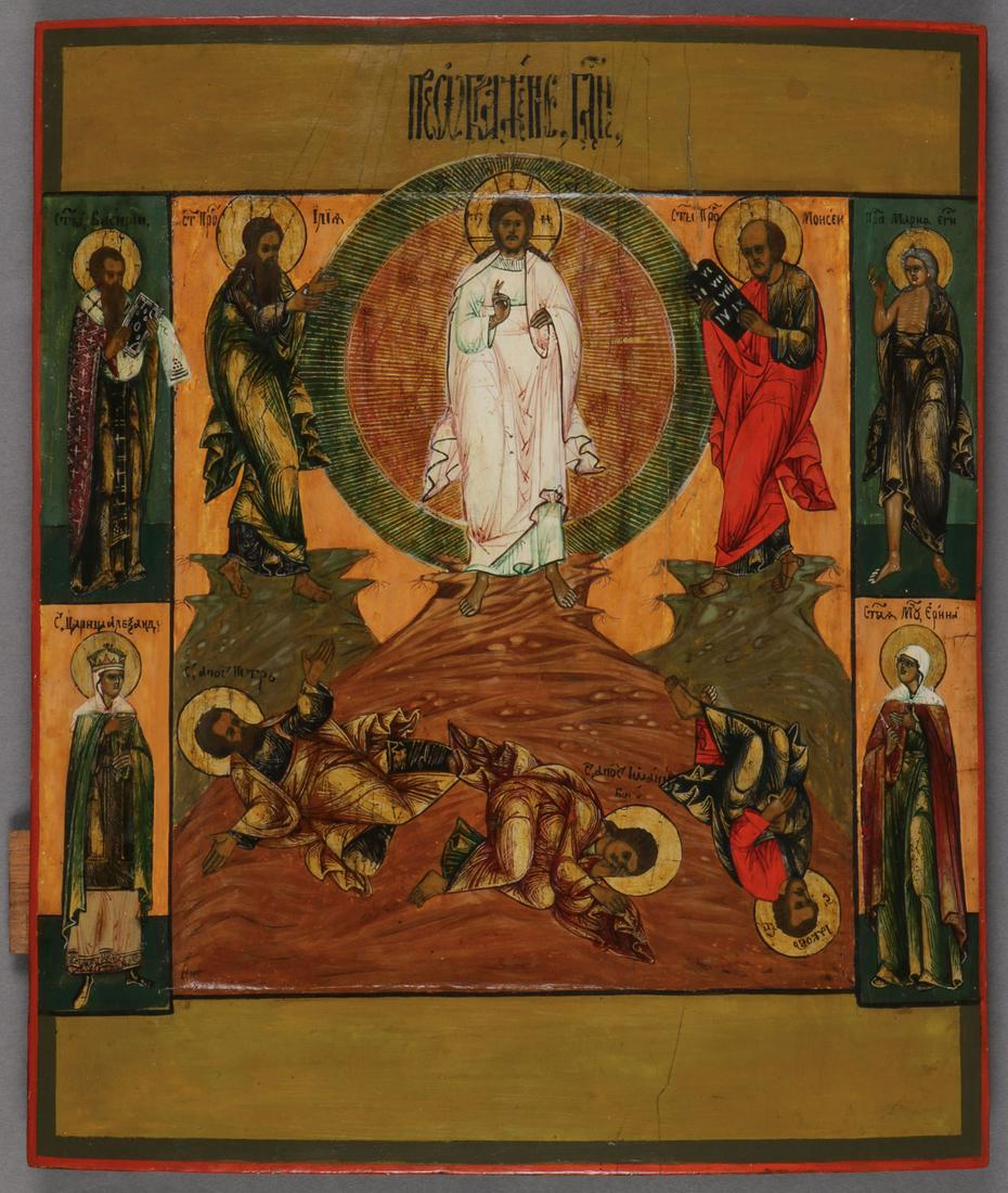 For Auction: FINE RUSSIAN ICON OF THE TRANSFIGURATION, 19TH C (#0513 ...