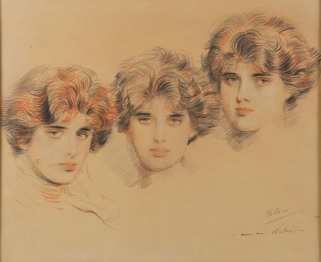 ORIGINAL PAUL HELLEU DRAWING - Jun 24, 2020 | Jackson's Auction in IA