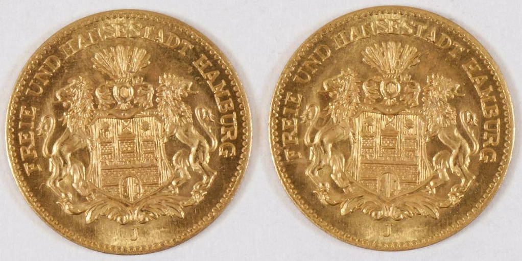 A PAIR OF 1877 5 MARK GOLD COINS - Dec 02, 2020 | Jackson's ...