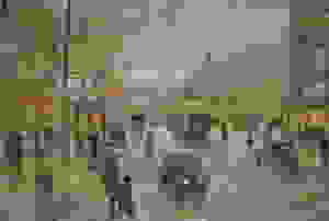 Painting, Adolphe Poot (belgian) Paris Street