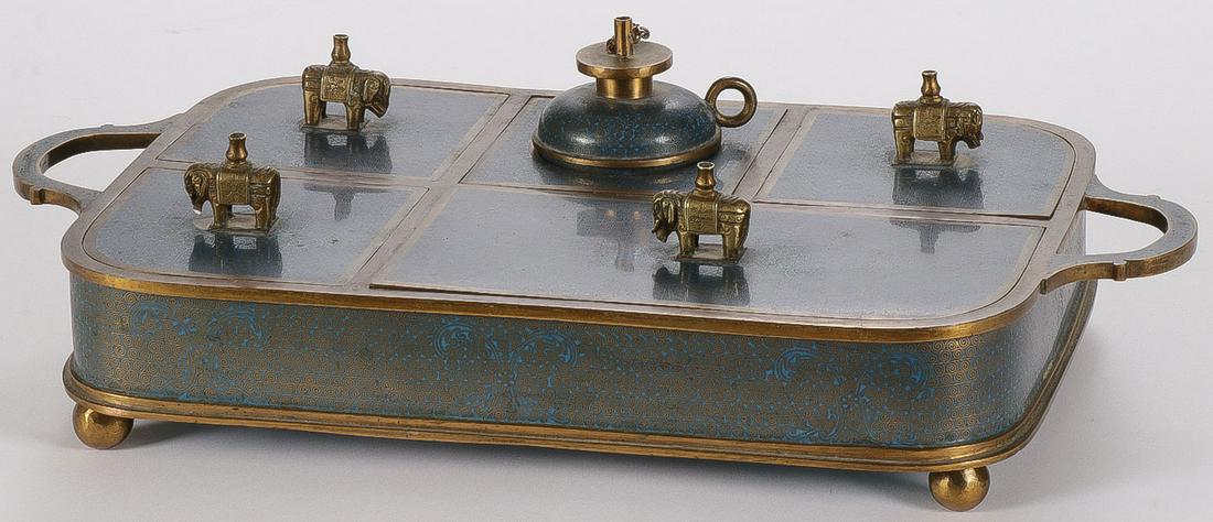 Chinese Cloisonne Desk Set