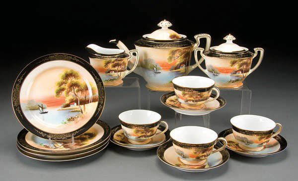 Noritake Sunset Scene Tea Set