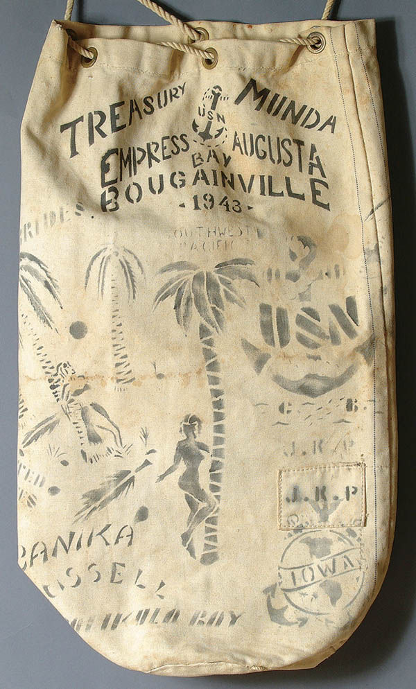 1062: WWII SEABEES "SEA" BAG a fantastic personalized W