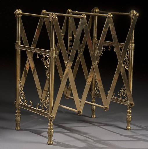 Victorian Brass Folding Casket Stand
