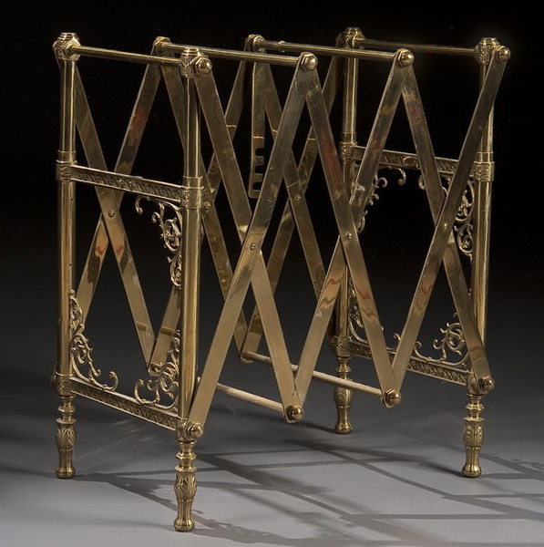 Victorian Brass Folding Casket Stand
