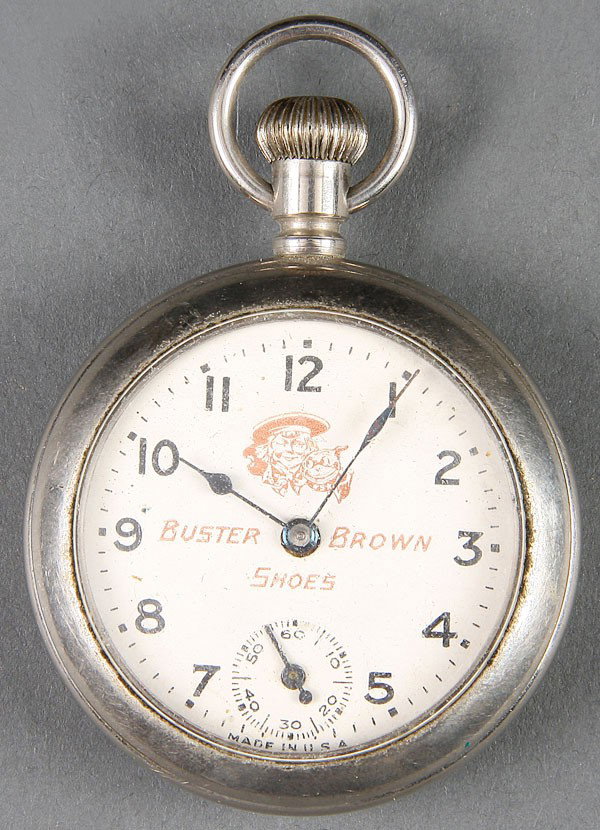 661: A BUSTER BROWN SHOES ADVERTISING POCKET WATCH