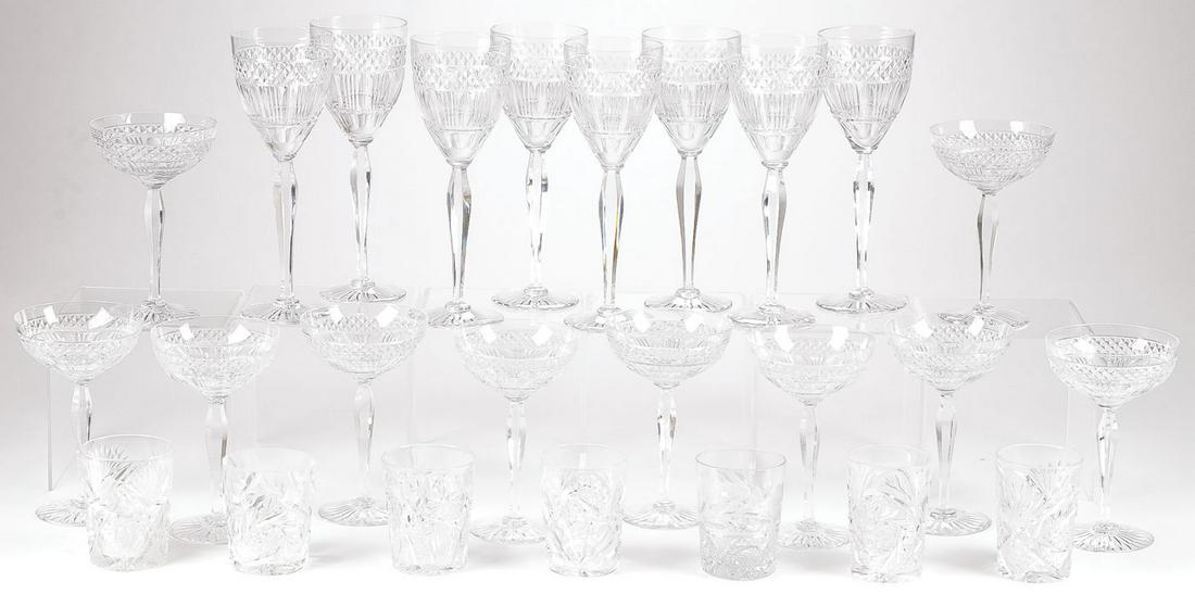 25 Pieces Of Crystal Stemware