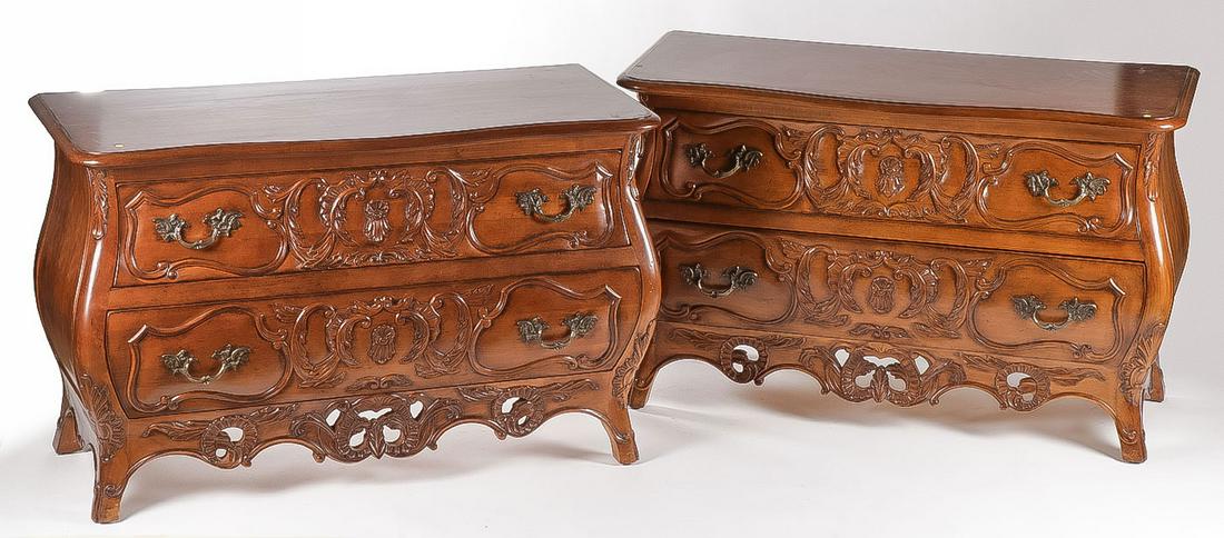 Pair Ornate Carved Bombay Chests Auction