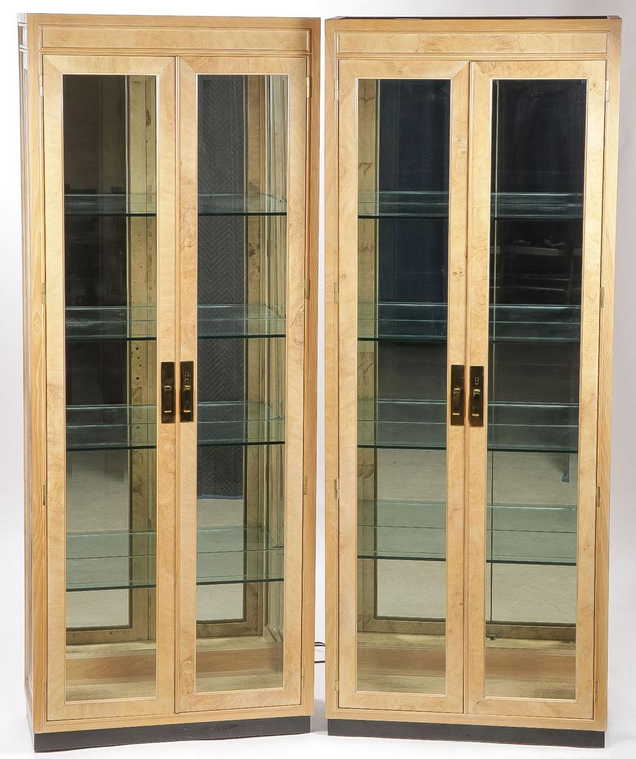 Lovely Pr Of Bright Lighted Display Cabinets Auction