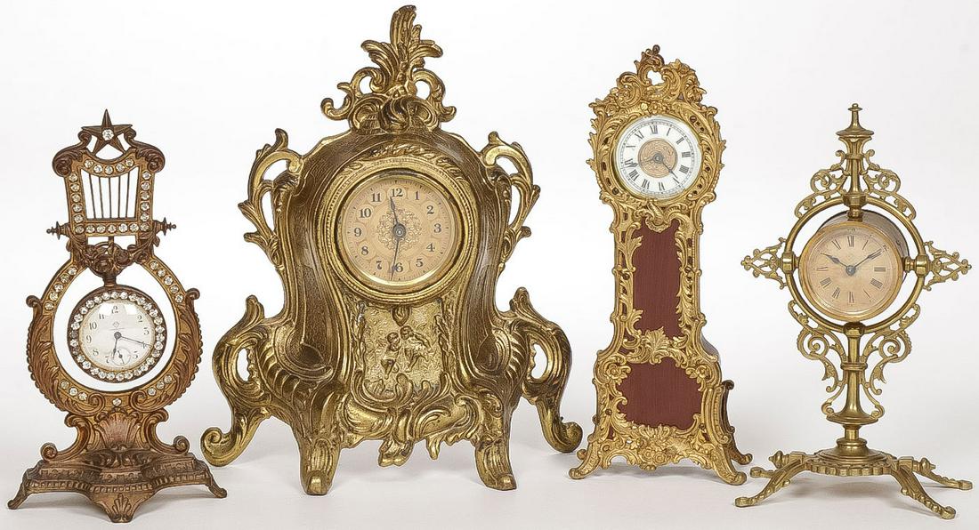 4 Miniature Novelty Clocks