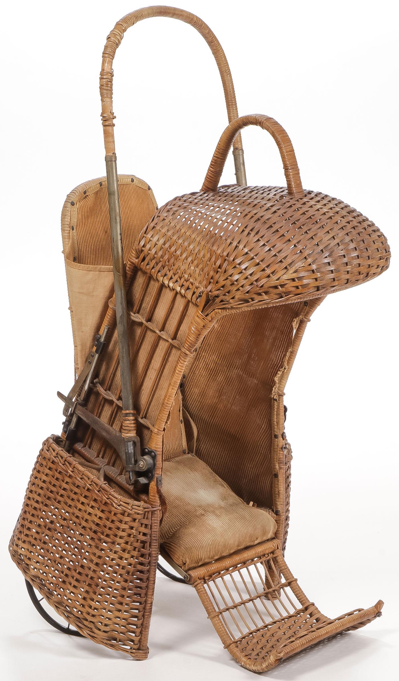 Unique Victorian Wicker Upright Stroller Auction