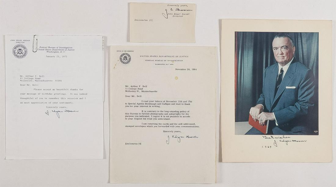 Fbi J. Edgar Hoover Autograph Group Auction