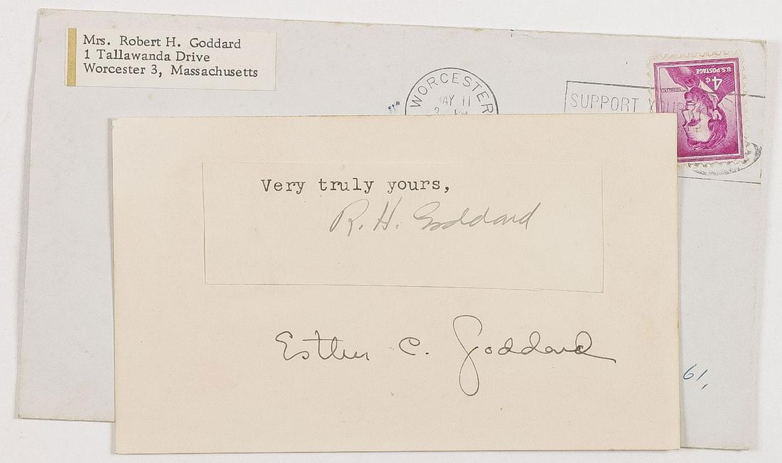 Rare Rocket Pioneer Robert Goddard Signature Auction