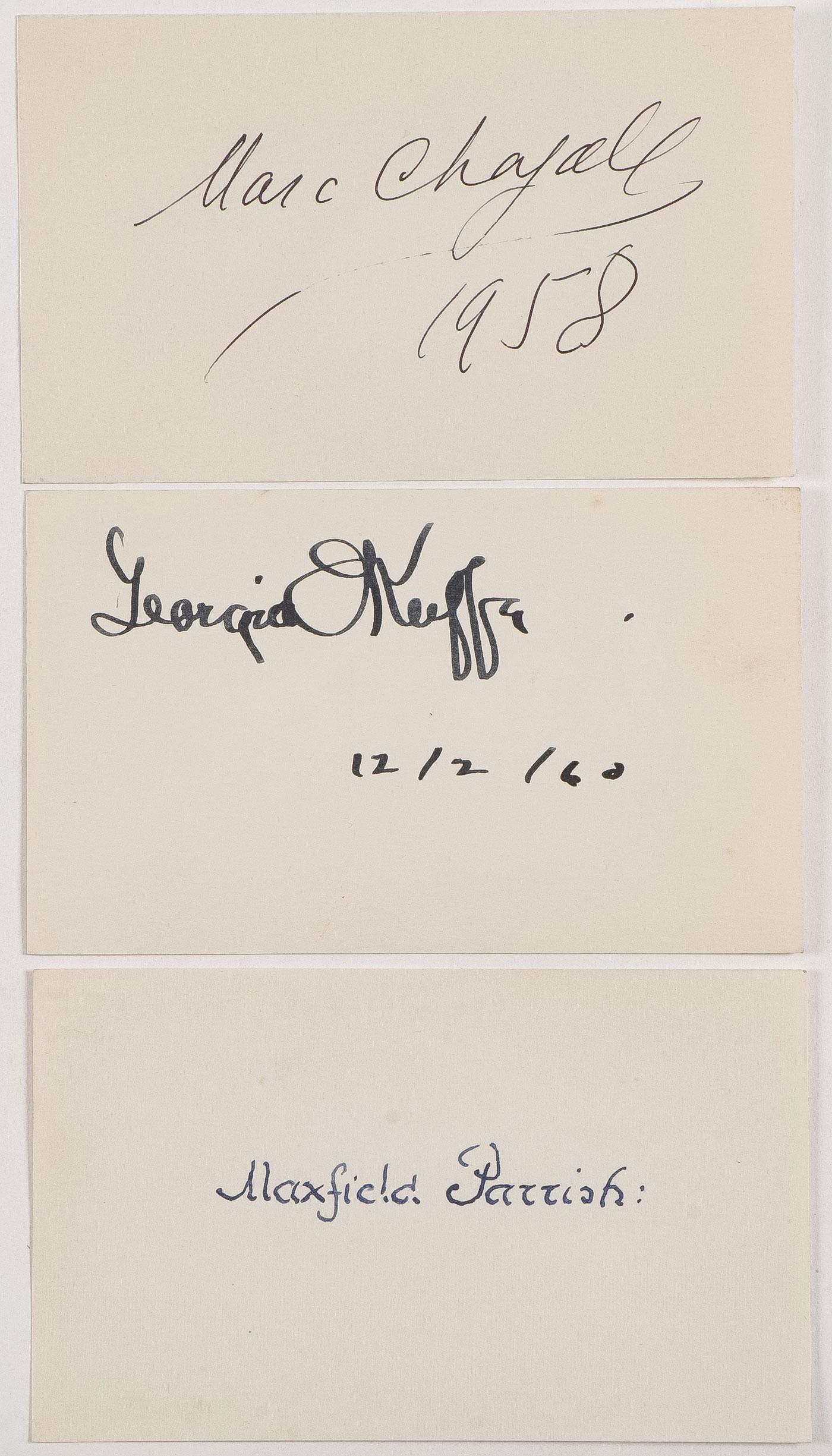 Three Famous Artists (painters) Signatures