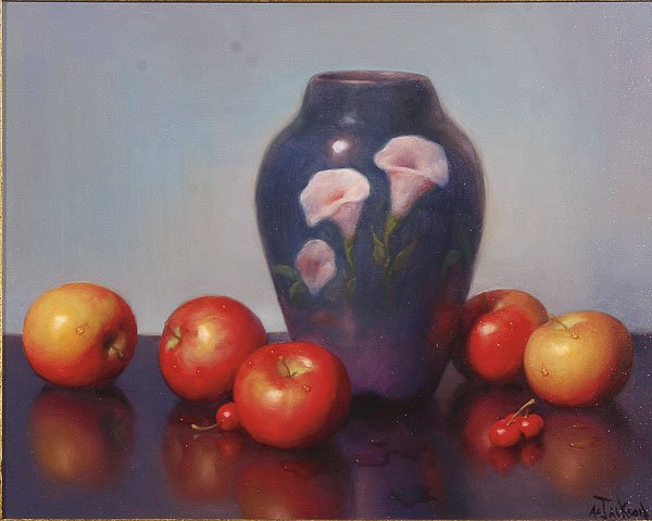 377: OIL PAINTING STILL LIFE SIGNED AL JACKSON