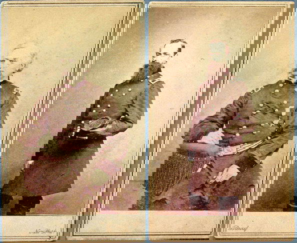 2 Civil War Cdv Images Depicting Generals, The Fi