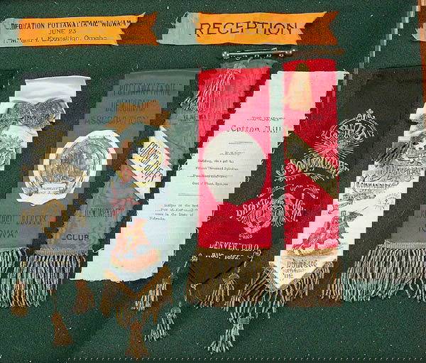 Four Delegates Convention Ribbons Circa 1890. For