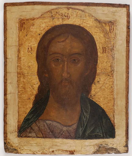 A Large Old Russian Icon Of Christ, 17th Century