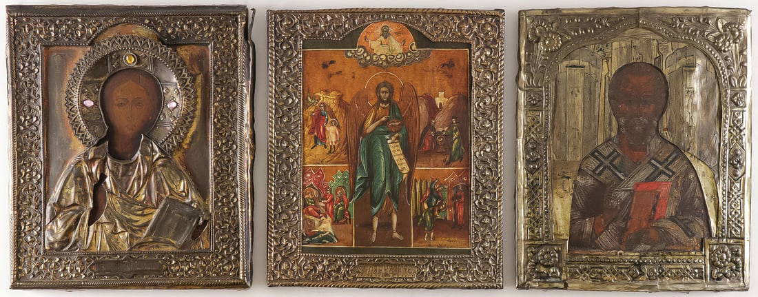 Three 19th Century Russian Icons Auction