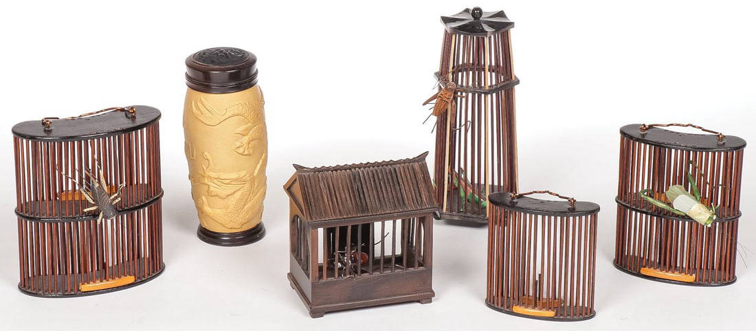 Group Of Chinese Cricket Cages Auction