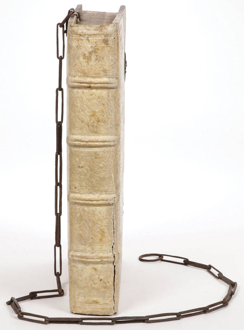 Rare Medieval Incunable W/ Chain Binding, 1501 Auction