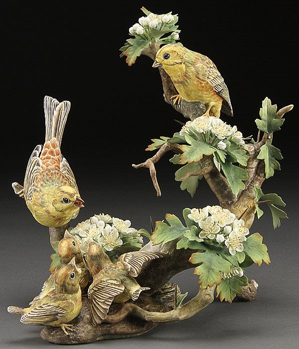 BOEHM PORCELAIN BIRDS AND FLOWERS GROUP