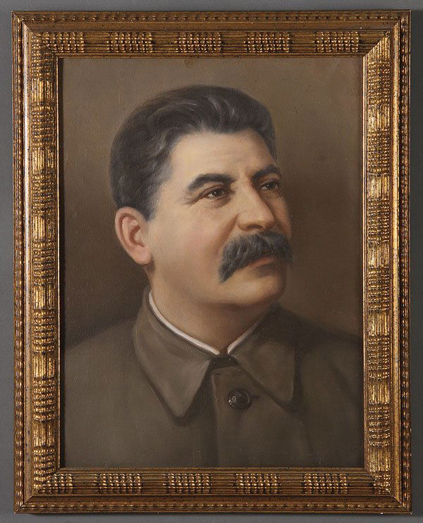 ORIGINAL RUSSIAN SOVIET OIL PAINTINGS, STALIN & LENIN