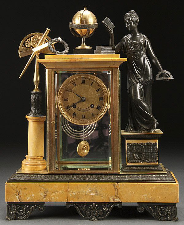 FRENCH BRONZE & CRYSTAL REGULATOR