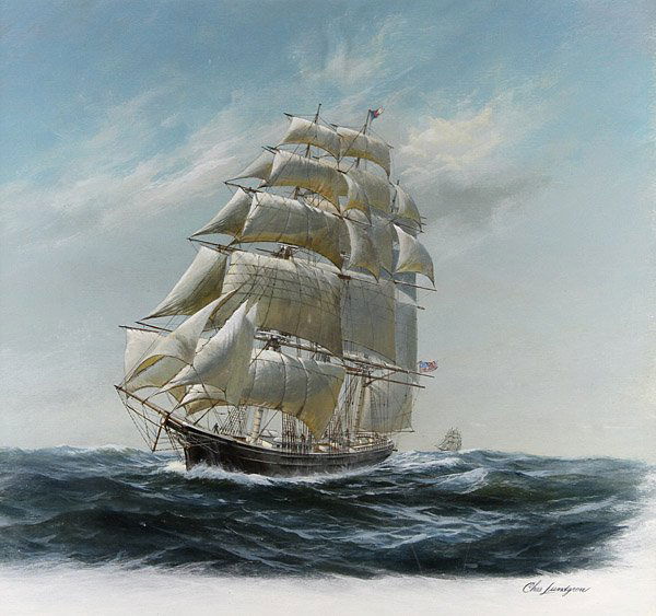 AMERICAN OIL PAINTING BY CHARLES LUNDGREN