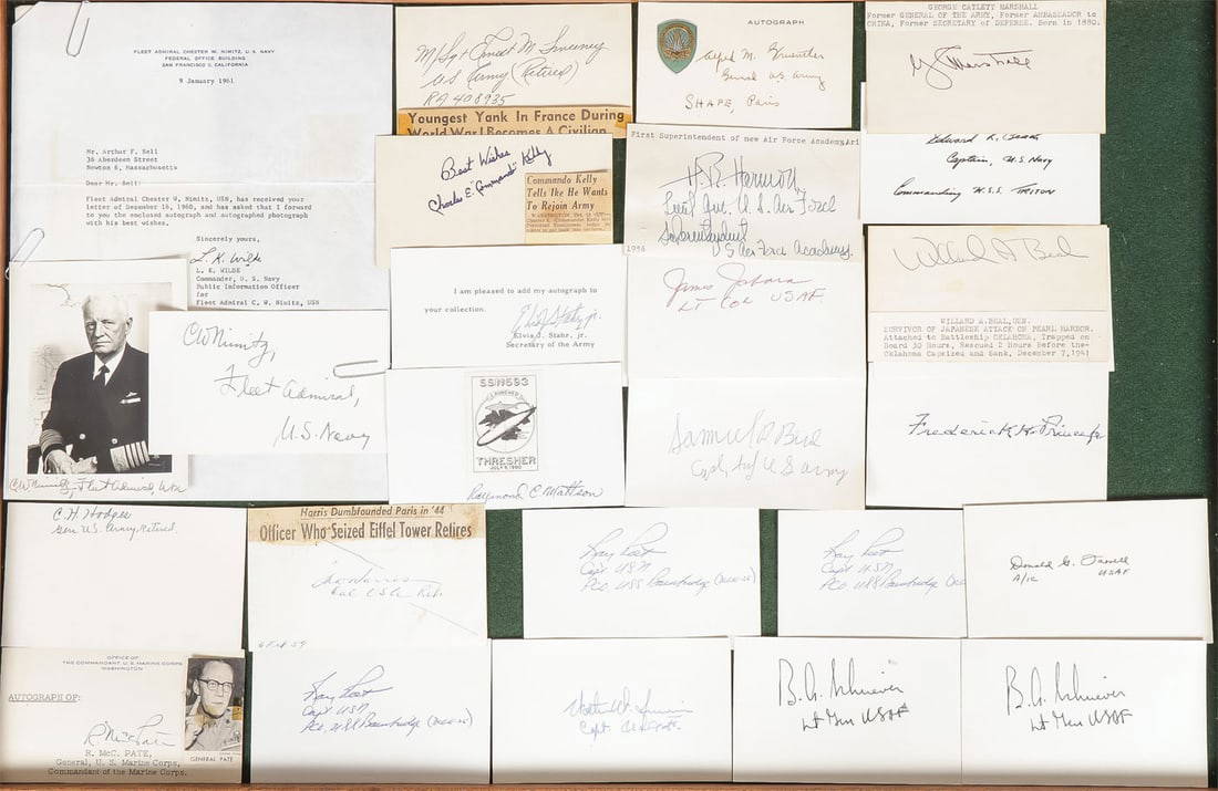 Great U.s. Military Autograph Group 80+ Auction