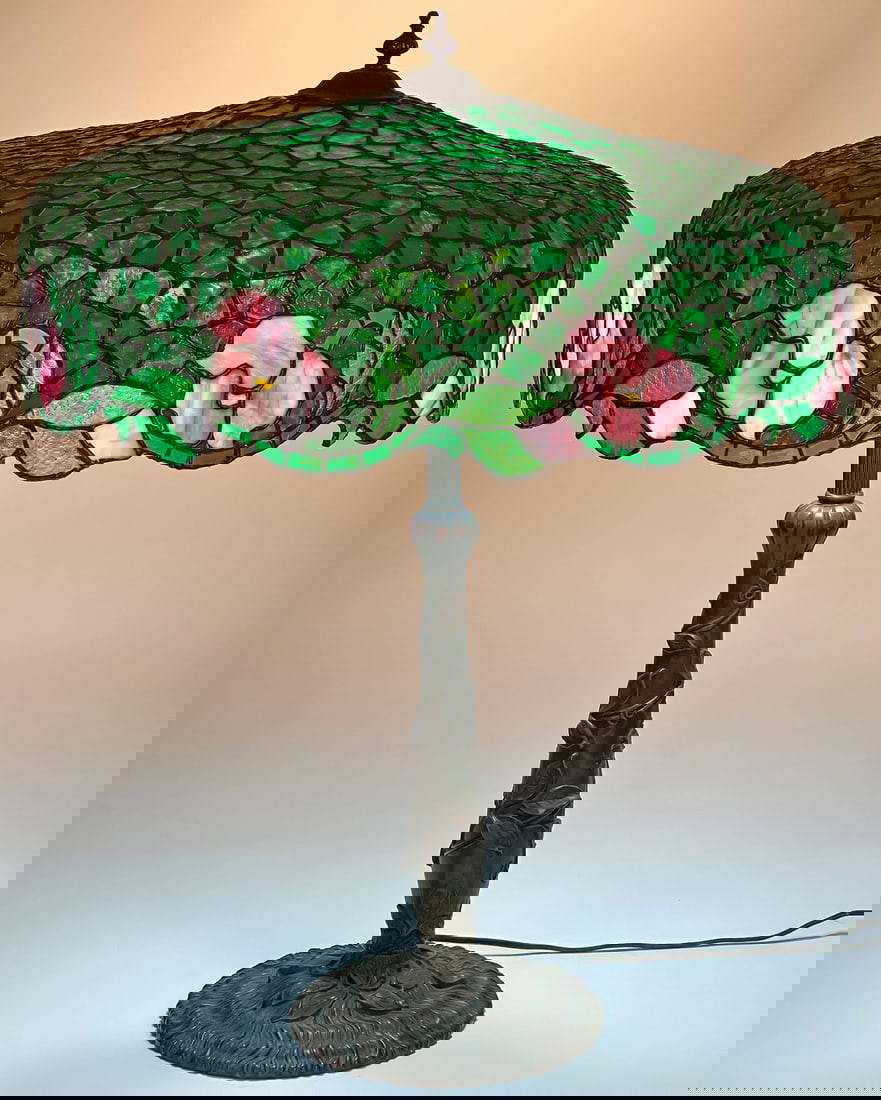 Phillip Semmer Leaded Glass Table Lamp, C.1910 Auction