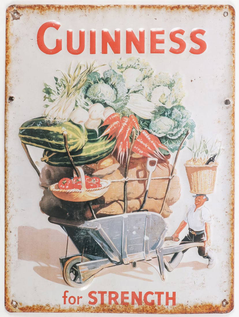 Guiness Enameled Trade Sign Auction