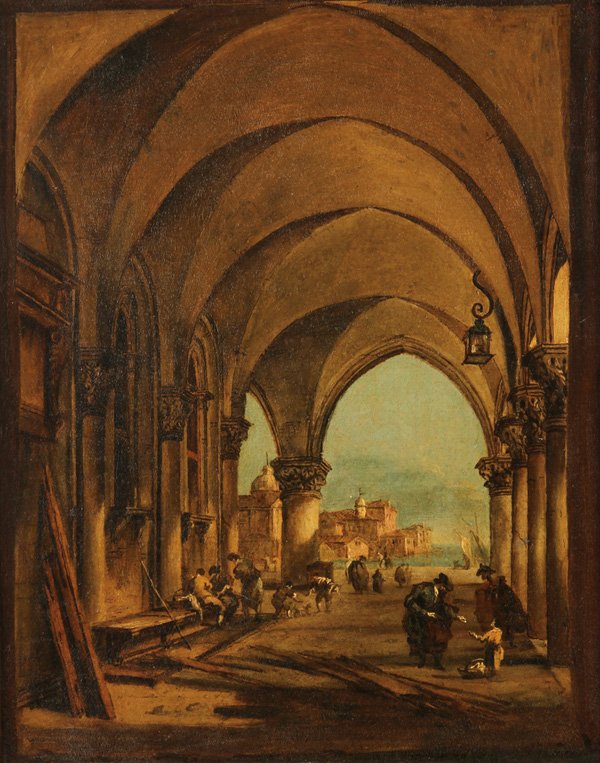 ITALIAN OLD MASTER PAINTING, VENICE, F. GUARDI, 18TH C.