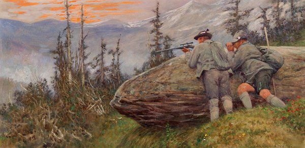 FINE SIGNED GERMAN ALPINE HUNTING SCENE PAINTING - Nov 13, 2012 ...