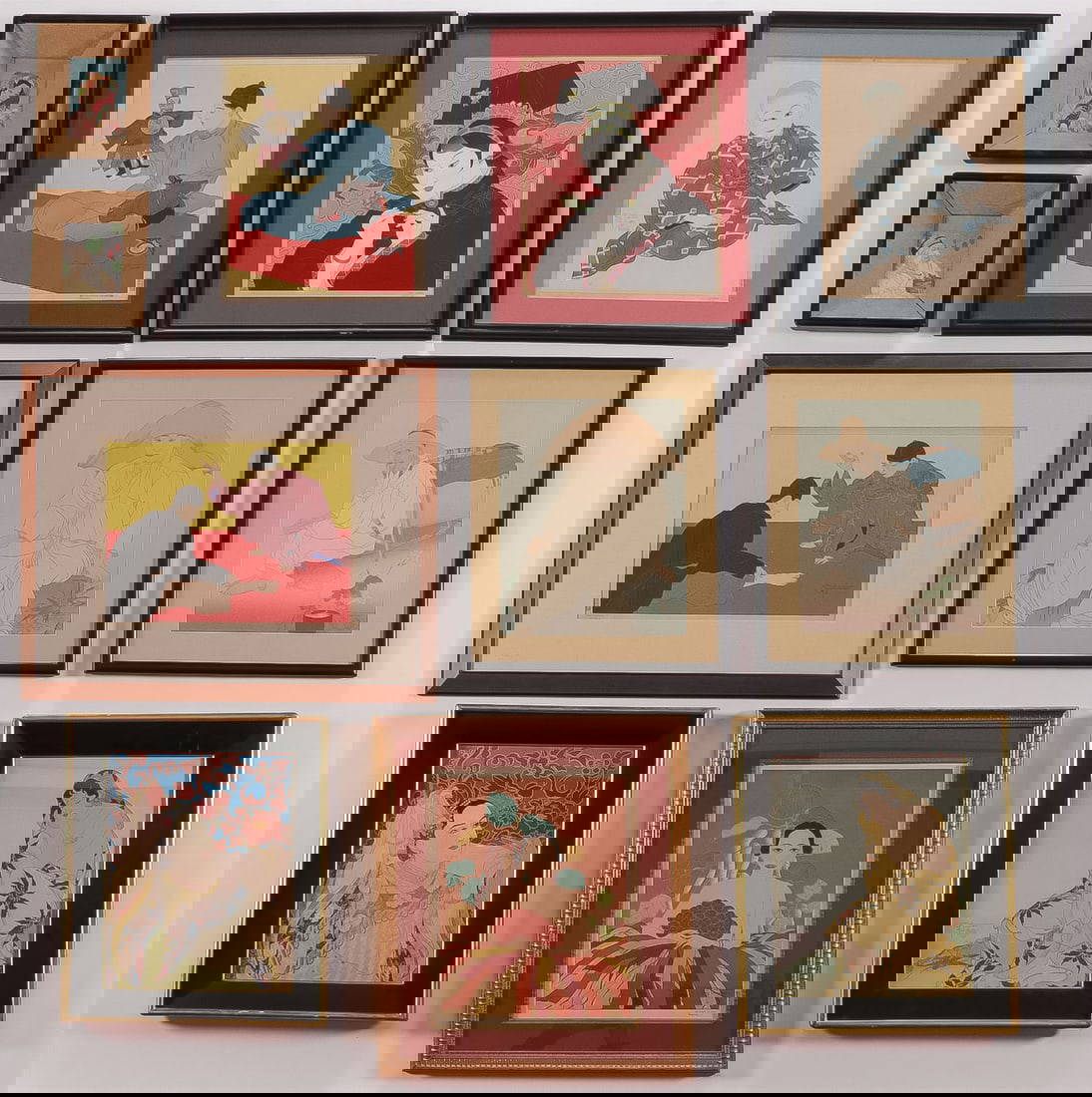 11 Paul Jacoulet Framed Prints Auction