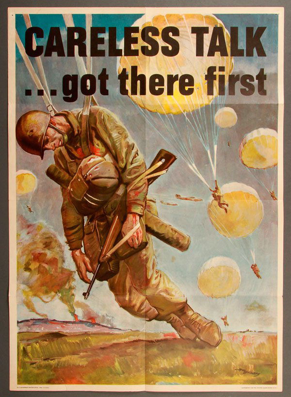 U.S. WWII AIRBORNE SECRECY POSTER