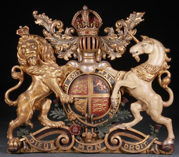 ENGLISH VICTORIAN HOUSE OF WINDSOR COAT OF ARMS