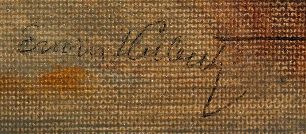 ERWIN HUBERT, NUDE OIL PAINTING : Lot 579