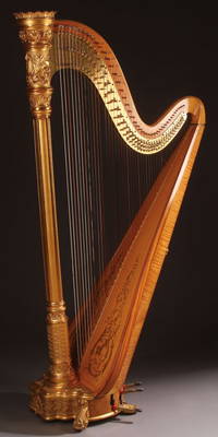 CARVED & GILT WOOD LYON & HEALEY CONCERT HARP